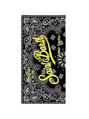 MC2 SAINT BARTH Aidan Bandana-print Beach Towel - Black