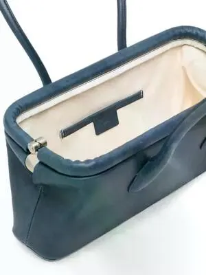 OSOI Boat Aged-effect Leather Tote Bag