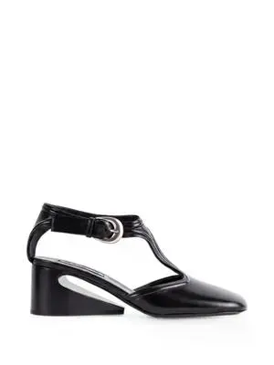JIL SANDER Mary Jane Cutout-heel Pumps - Black