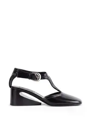 JIL SANDER Mary Jane Cutout-heel Pumps - Black