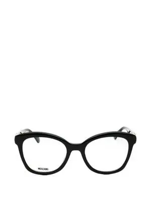Moschino Logo-lettering Cat Eye Glasses - Black