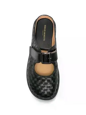 SERGIO MORETTI FIRENZE Woven Buckle-fastening Slipper