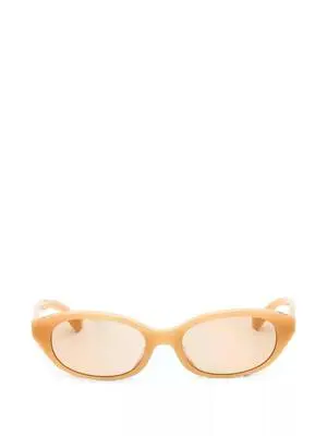 Burberry Oval Frame Sunglasses - Neutrals