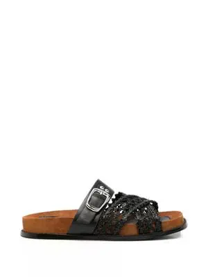 SERGIO MORETTI FIRENZE Buckle-fastening Sandals - Black