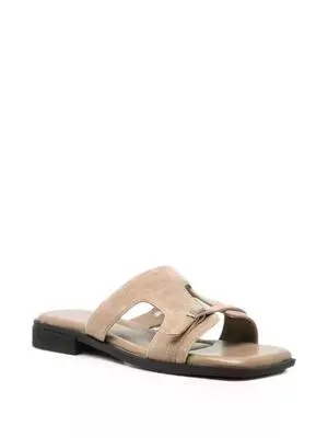 SERGIO MORETTI FIRENZE Buckle-detail Suede Sandals
