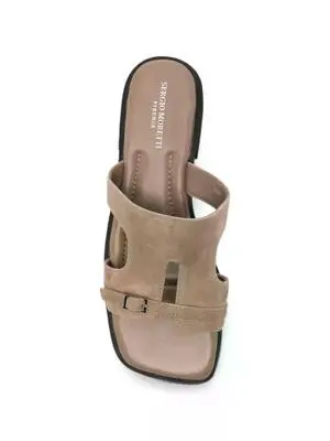 SERGIO MORETTI FIRENZE Buckle-detail Suede Sandals