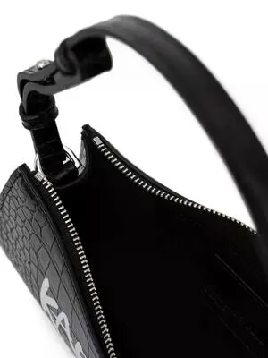 Karl Lagerfeld Croc-effect Logo Print Shoulder Bag
