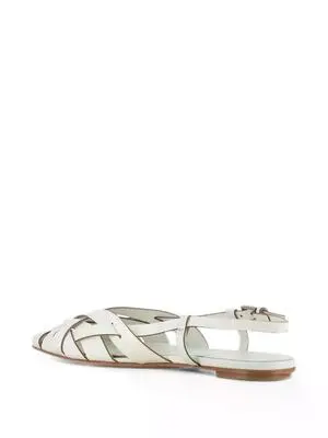 DEL CARLO Lisi Woven Slingback Flat Pumps