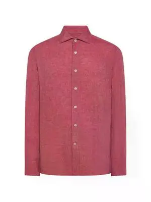 Seventy Long-sleeve Linen Shirt - Red