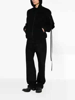ANN DEMEULEMEESTER Zip-up Bomber Jacket - Black