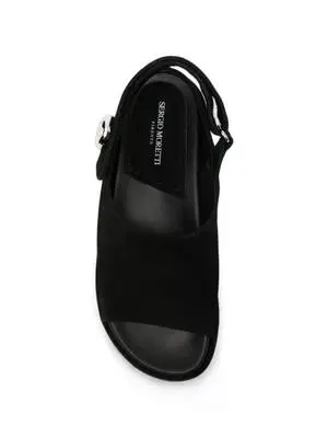 SERGIO MORETTI FIRENZE Logo-plaque Touch-strap Sandals