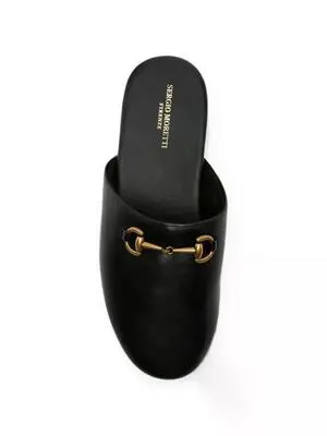 SERGIO MORETTI FIRENZE Horsebit Leather Mules
