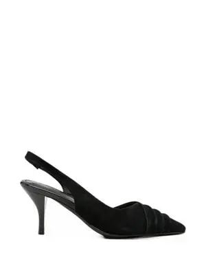 SERGIO MORETTI FIRENZE Ruched Slingback Pumps - Black