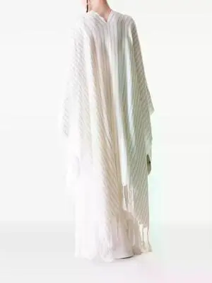 Brunello Cucinelli Striped-pattern Tasseled-trim Scarf