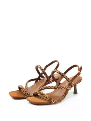 EMANUELLE VEE Embellished Crystal Sandals