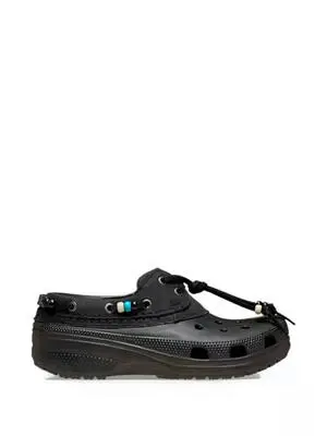 CROCS Classic Luxe Boat Shoes - Black