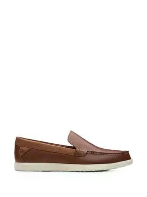 Clarks Bratton Leather Loafers - Brown