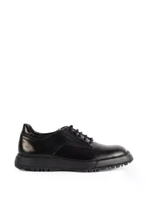 REFERENC Leather Derby Shoes - Black