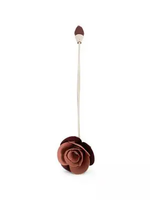 Furla Allegra Floral-appliqué Keychain - Brown