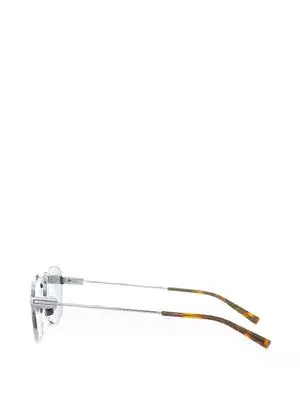 Saint Laurent Rectangle-frame Sunglasses - Silver