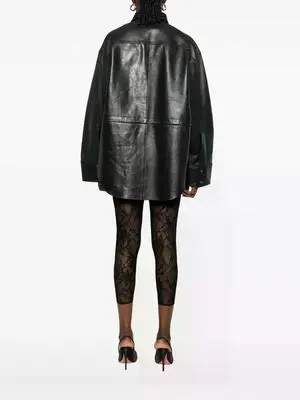 HAIKURE Leather Oversized Jacket