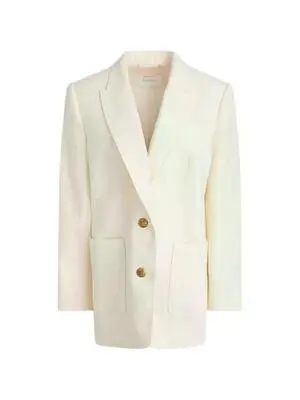 Zimmermann Single-breasted Blazer - White