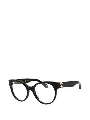Roberto Cavalli Round Frame Eyeglasses - Black