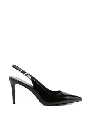SERGIO MORETTI FIRENZE Patent-finish Slingback Pumps - Black