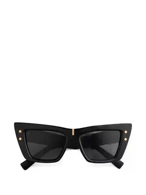 Balmain Cat Eye Sunglasses With Stud Detailing - Black