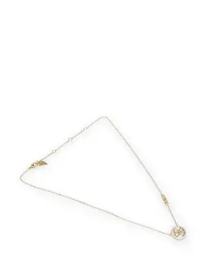 Guess Life In 4g Crystal-embellished Necklace - Gold