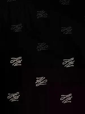 Karl Lagerfeld Crystal Embellished Logo Pattern Crew Neck Sweater