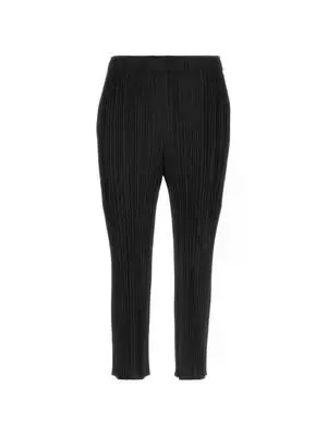 Issey Miyake Plissé-effect Trousers - Black