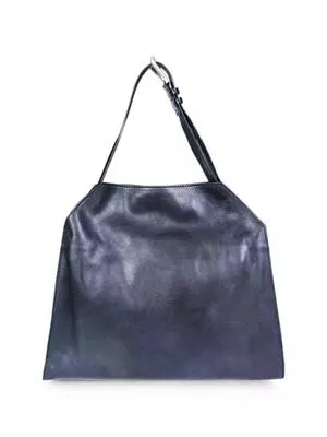 Orciani Trinity M Lagoon Leather Shoulder Bag