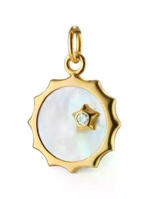 Monica Rich Kosann Happiness Mother-of-pearl And Diamond Pendant - Gold