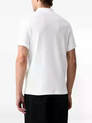 Karl Lagerfeld Logo-print Short-sleeve Polo Shirt - White