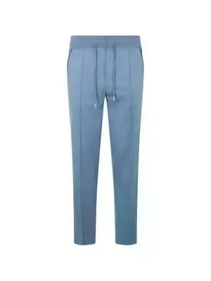 MOORER Drawstring Slim-fit Track Pants - Blue