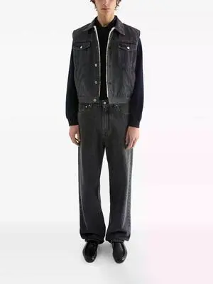 JIL SANDER Fleece-lined Denim Gilet