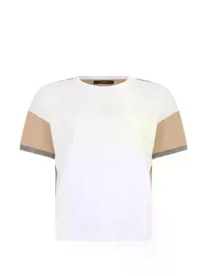 MOORER Logo-print Panelled T-shirt - White