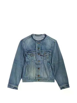 Balenciaga Hourglass Denim Jacket - Blue
