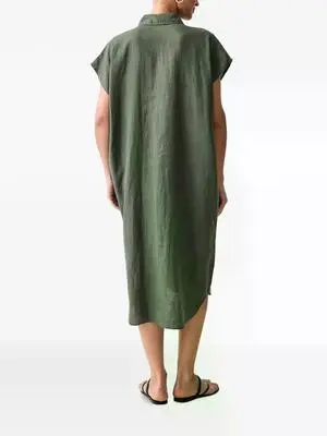 BENETTON Midi Shirt Dress - Green