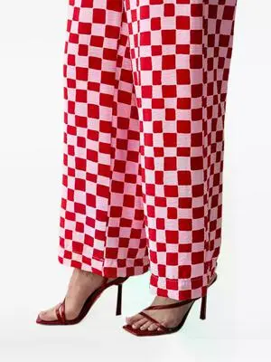 BENETTON Checkerboard Print Palazzo Pants