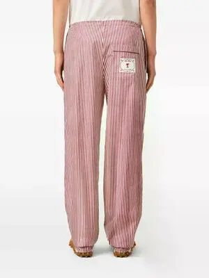 AMI Paris Cotton Elasticated Striped Trousers