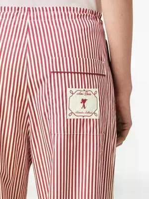 AMI Paris Cotton Elasticated Striped Trousers