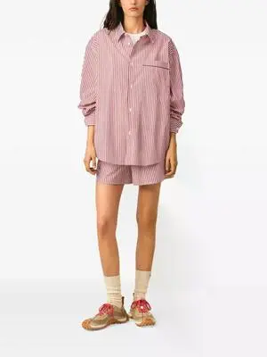 AMI Paris Cotton Long Sleeve Boxy Fit Shirt