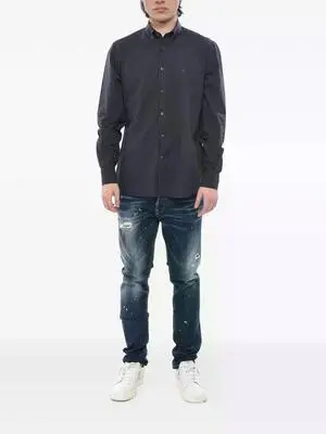 Corneliani Checked Button-down Shirt - Blue