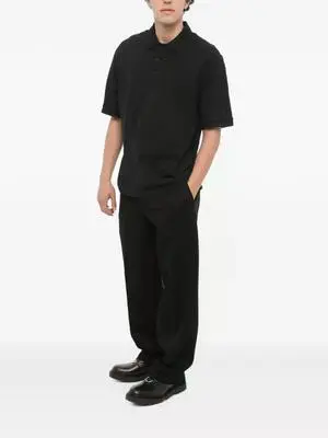 Neil Barrett Piqué Cotton Polo Shirt - Black