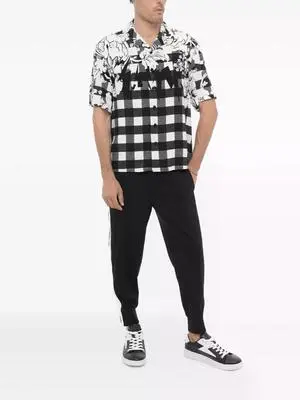 Neil Barrett Checked Floral-print Shirt