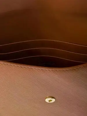 Prada Saffiano-leather Envelope Clutch