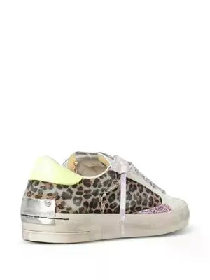 CRIME LONDON Sk8 Deluxe Leopard-print Sneakers