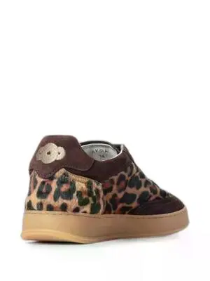 SOLDINI80 Akira Leopard-print Suede Sneakers - Brown